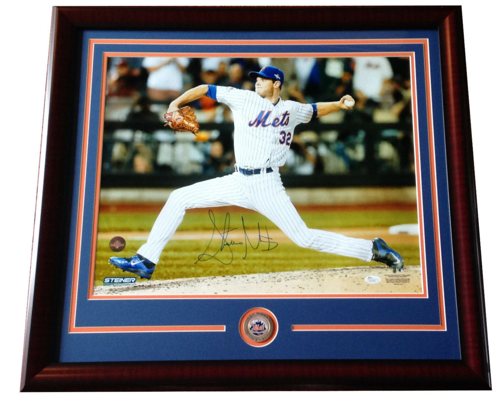 Steve Matz signed 16x20 postseason photo framed Mets coin auto JSA COA ...