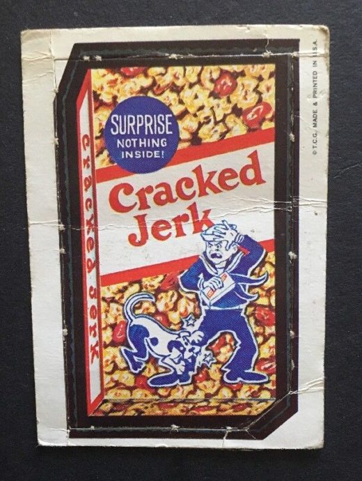 1967 WACKY PACKAGES DIE-CUT #38 of 44 CRACKED JERK RARE Tan Back Poor ...