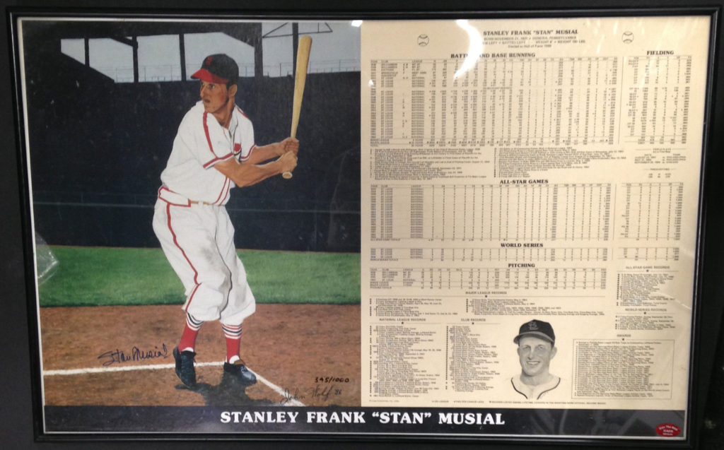 Stan Musial painted LE Signed Framed Photo Box Score autograph stan the ...