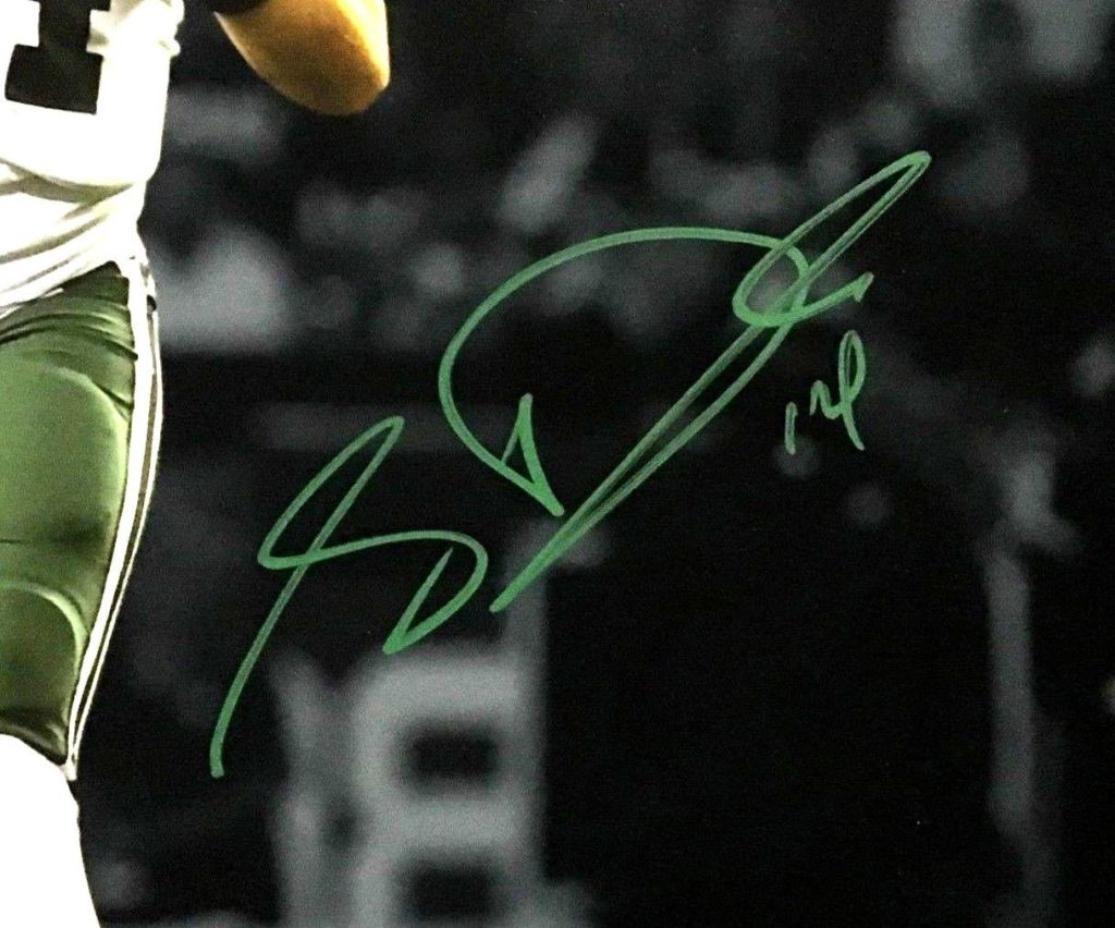 Sam Darnold signed 16x20 photo framed Jets coin rookie autograph JSA ...