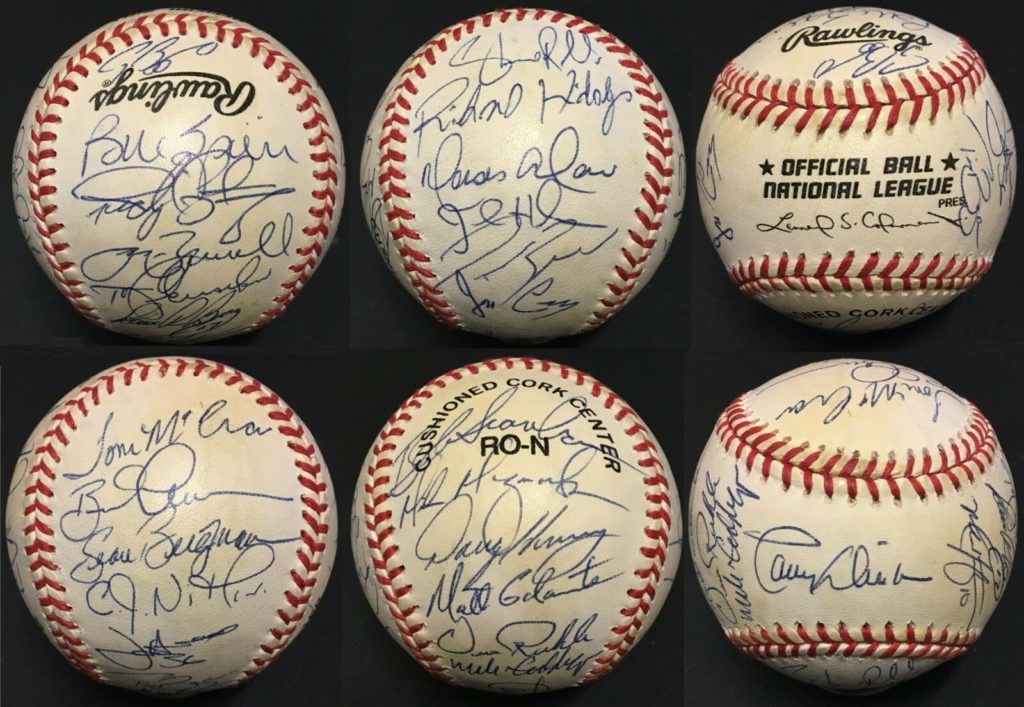 1999 Houston Astros team signed NL Baseball 26 auto jeff Bagwell Biggio ...