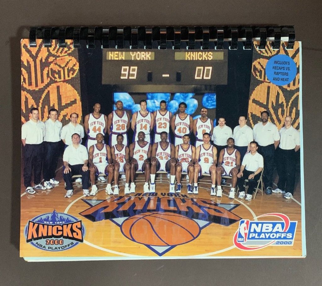 2000 NBA Playoffs Press Media Guide Knicks Patrick Ewing Jeff Van Gundy ...