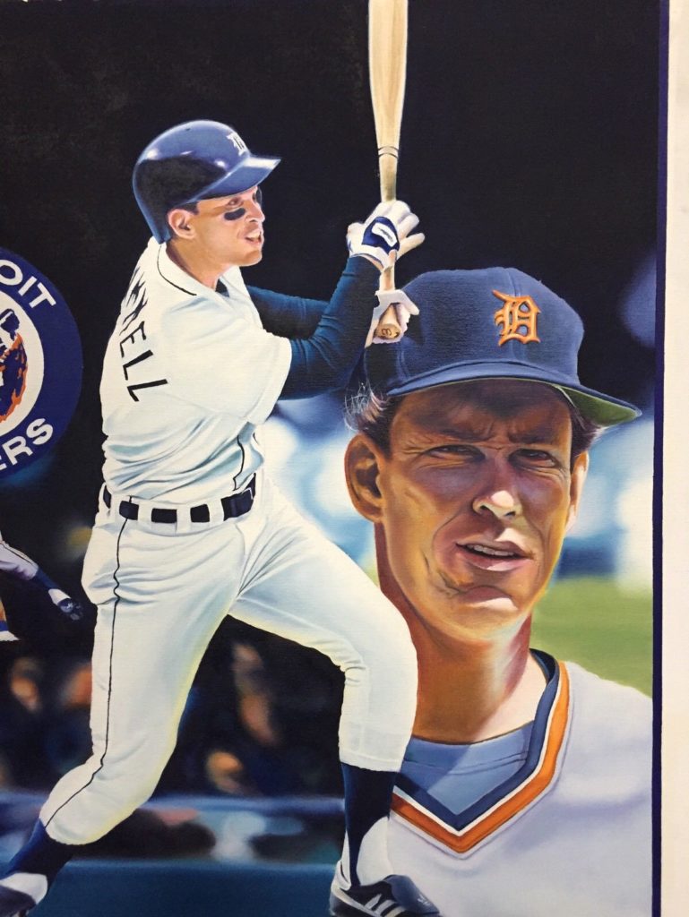 original Alan Trammel canvas Signed Terrance Fogarty painting auto ...