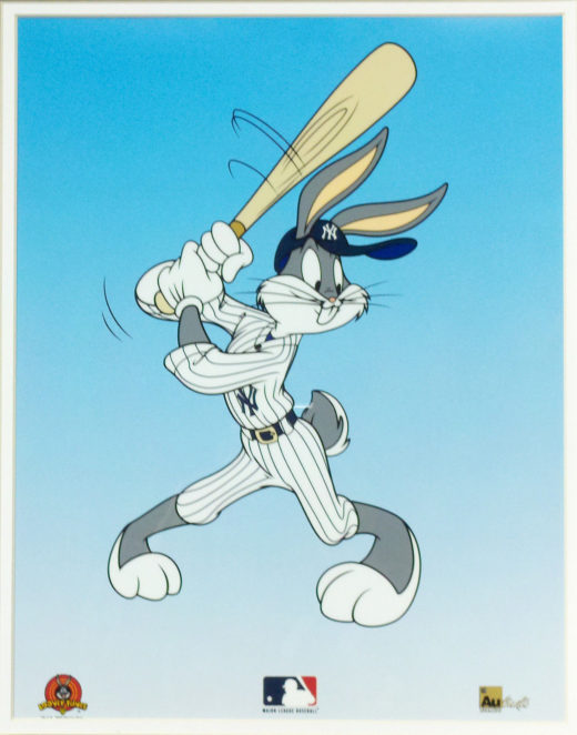 Bugs Bunny Ny Yankees Baseball Sericel 11x14 Cel Photo Looney Tunes